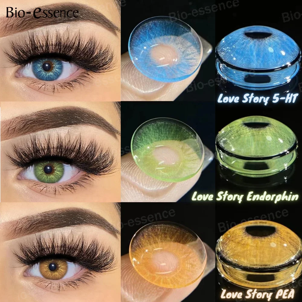 Bio-essence-1-Pair-Colored-Contact-Lenses-for-Eye-Color-Lenses-Brown ...