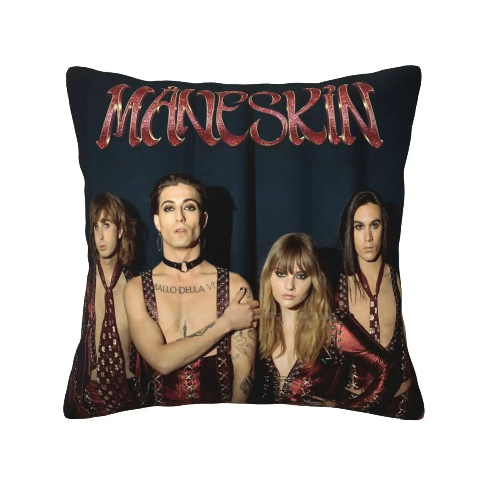 M-Neskin-Rock-Band-Maneskin-Funny-Cute-Decor-Square-Pillowcase-Maneskin ...