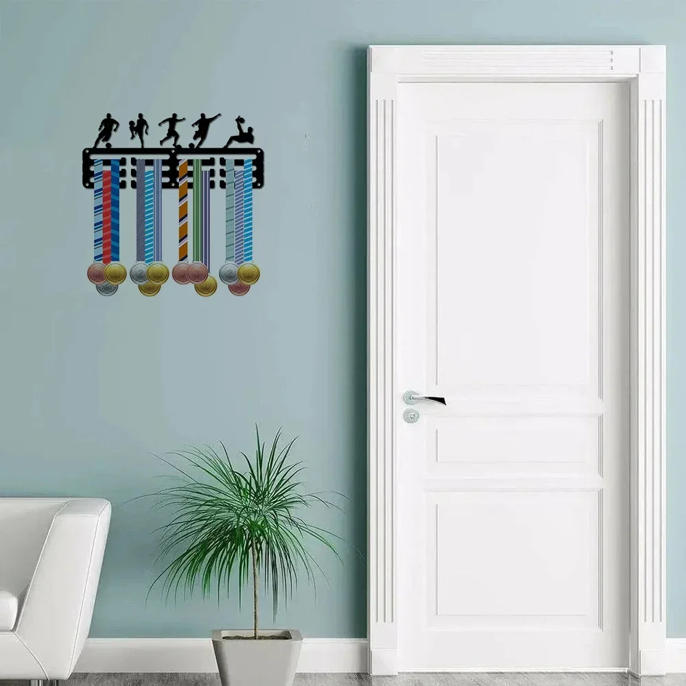 Black-Medal-Hanger-Display-Wall-Mount-for-Football-Gymnastics-Swimming ...