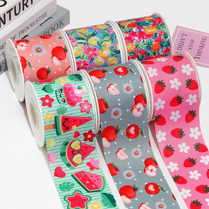 5-Yards-Delicious-Food-Ribbons-Cherry-Strawberry-Grosgrain-Satin-Ribbon ...