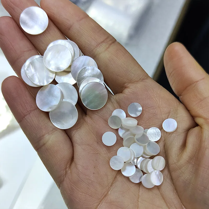 100pcs-Lot-Natural-White-Shell-Mother-Of-Pearl-Round-Circle-Discs-Shell ...