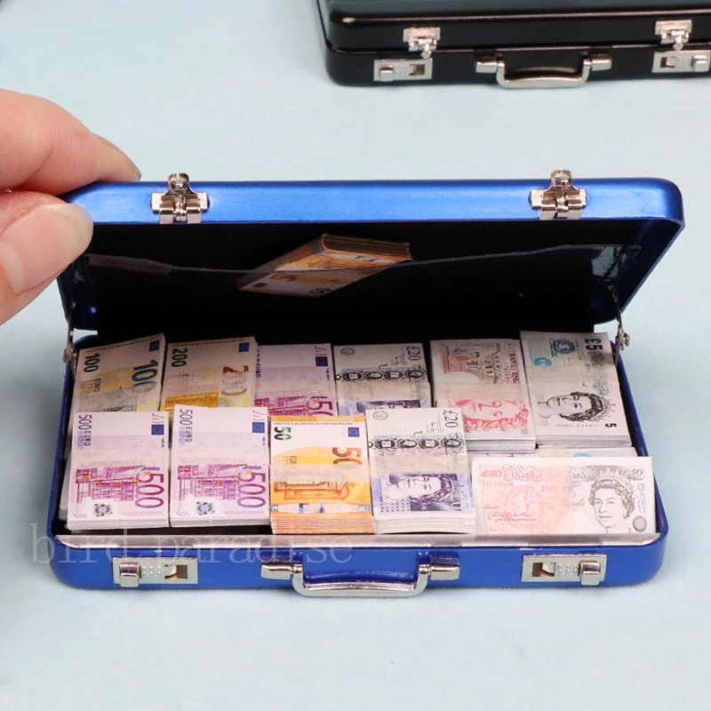 Miniature Items Mini Suitcase Money Cash Box Banking Toys for Barbie ...
