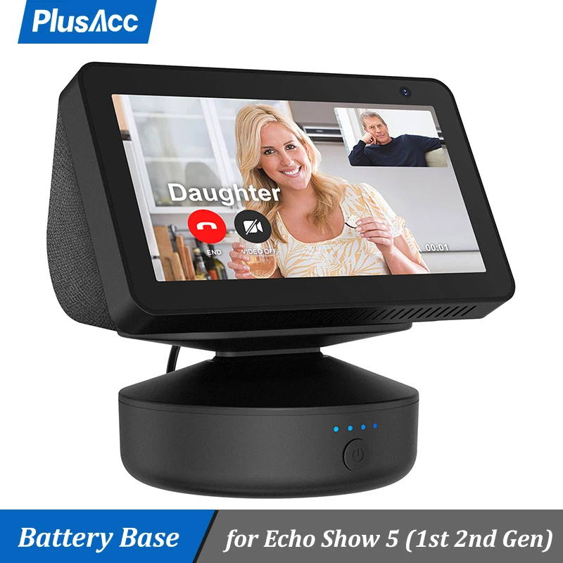 PlusAcc-Battery-Base-for-Echo-Show-5-1st-2nd-Stand-10000mAh-Alexa-Power ...