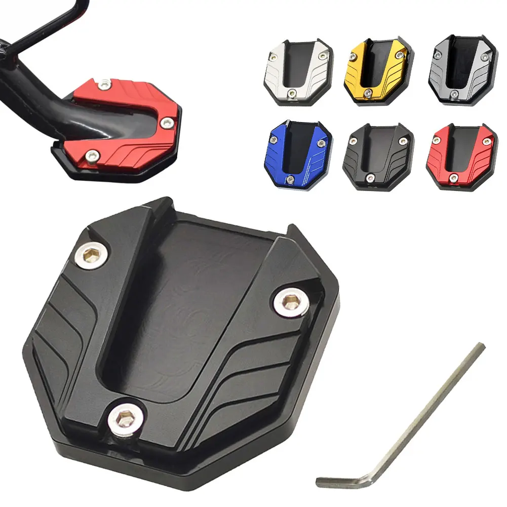 Motorcycle-Kickstand-Pad-Plast-Aluminum-Alloy-Side-Stand-Pad-Support ...
