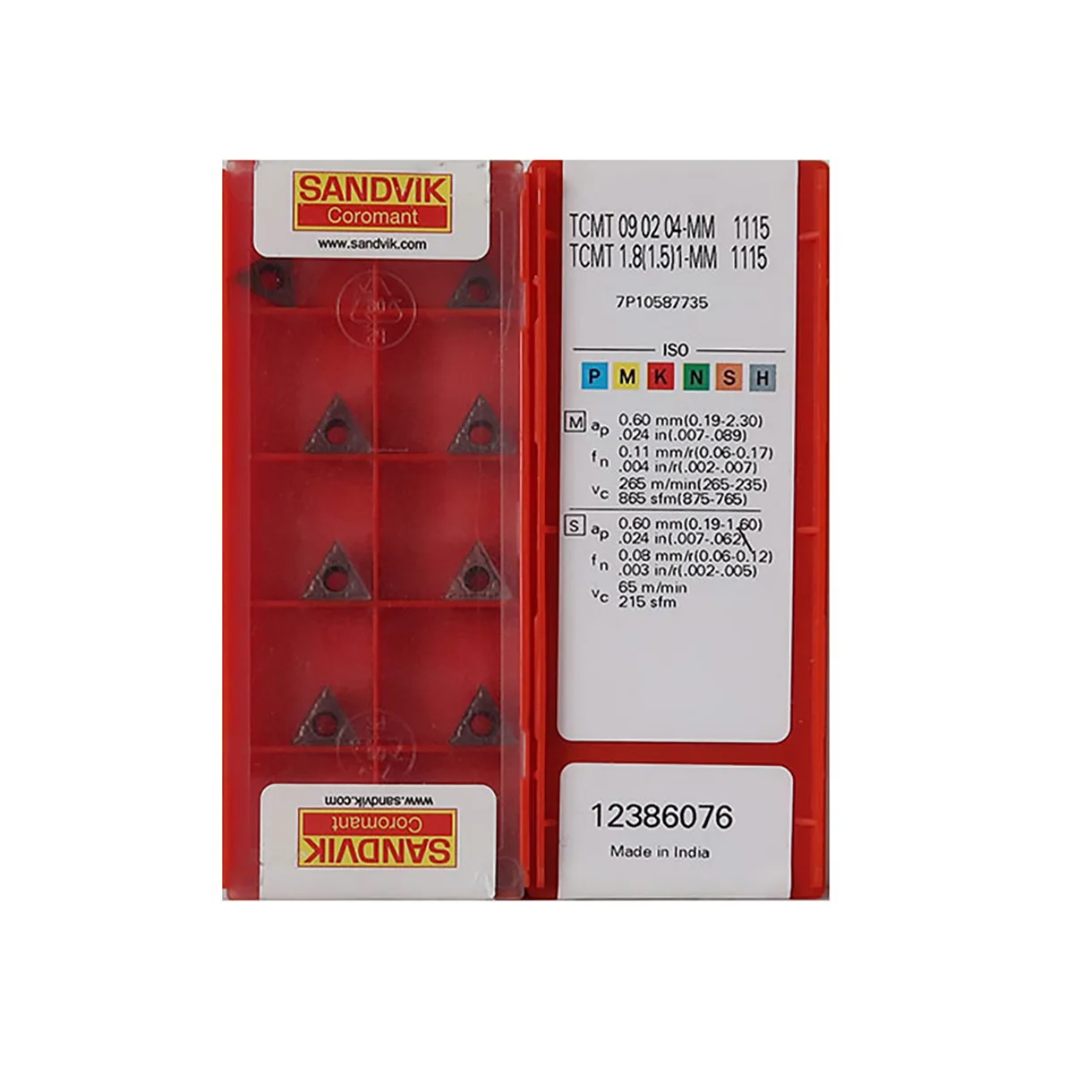 Sandvik Coromant 100% Original Tcmt090204 Mm 1115 Tcmt09 Medium ...