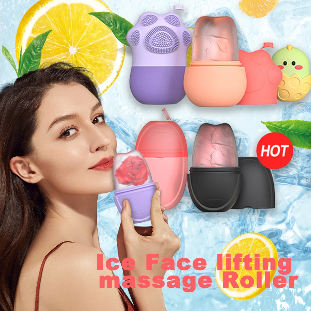 Ice-Roller-Silicone-Face-Lifting-Roller-Ball-Massager-Facial-Cooling-Massage-Cold-Therapy-Acne ...