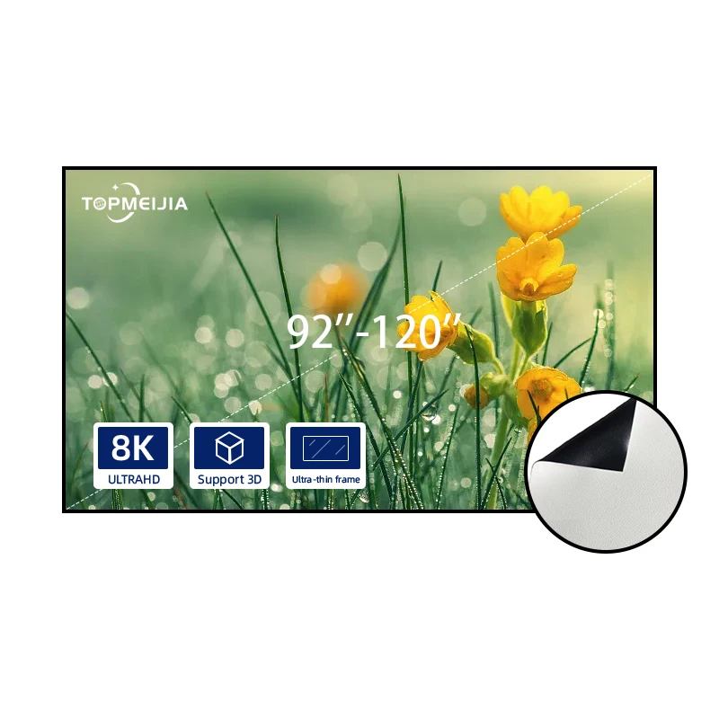 92inch-120-inch-Fixed-Frame-Cinema-Matte-White-4K-Projection-Screen ...