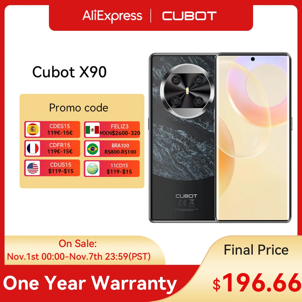 CUBOT-X90-Smartphone-6-67-AMOL-ED-Curved-120Hz-Display-32GB-16GB-16GB ...