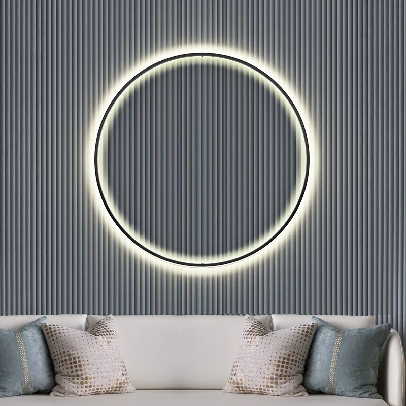 Modern LED Decor Wall Lamp Minimalist Circular Wall Light Living Room ...