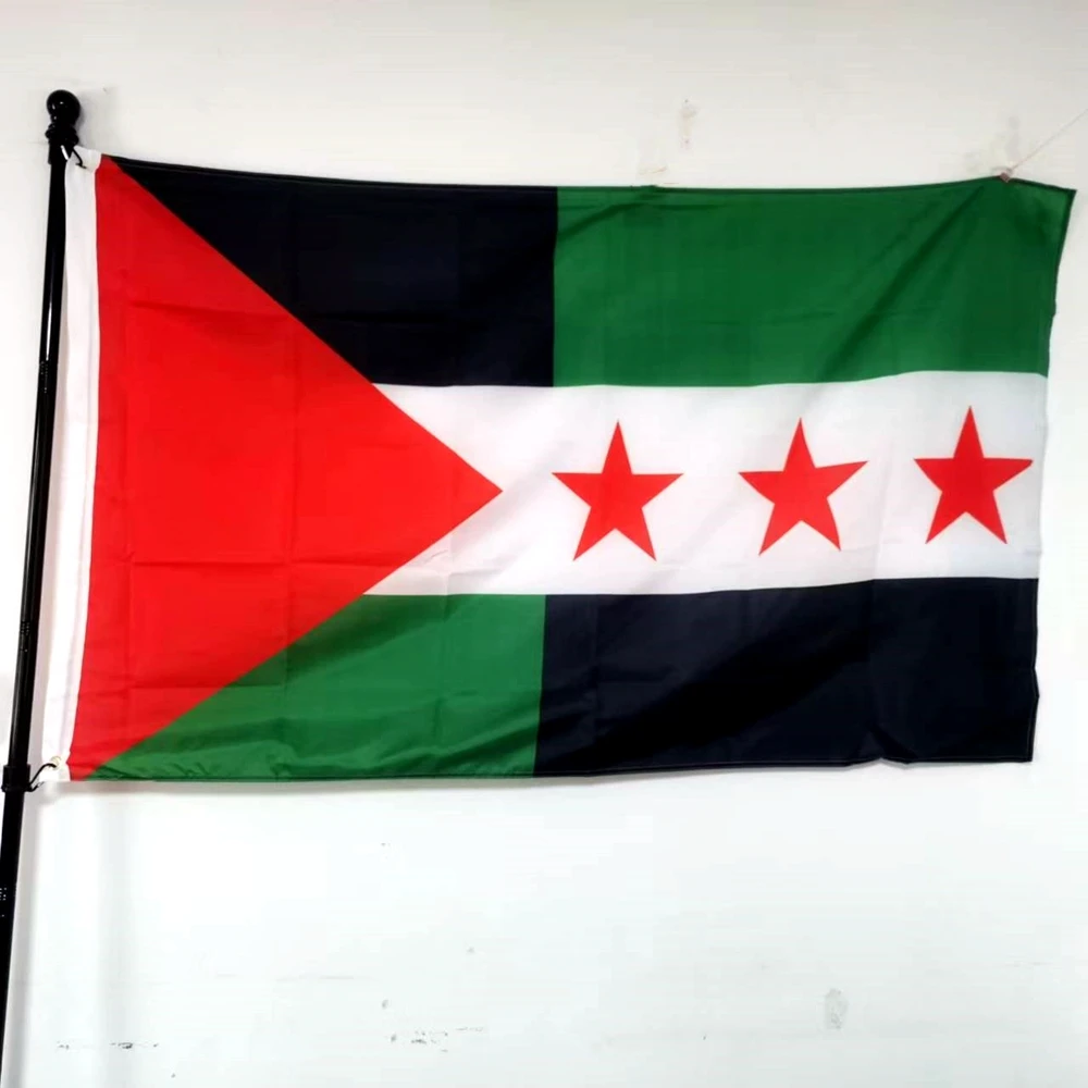 SYRIA FLAG Arab Republic Old Syrian Flag And Palestine Friendship Flag ...