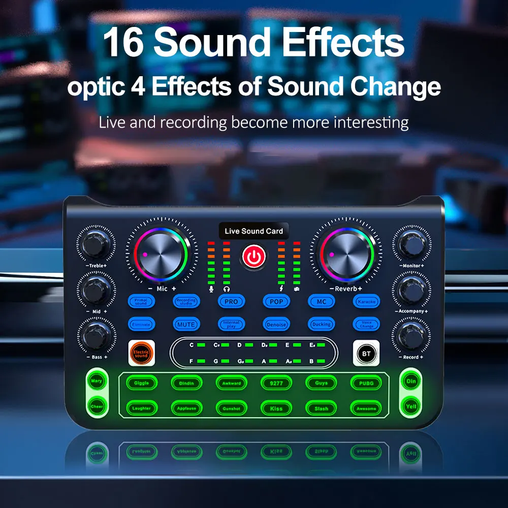 Voice-Changer-Sound-Card-with-Multiple-Sound-Effects-Sound-Mixer-Board ...