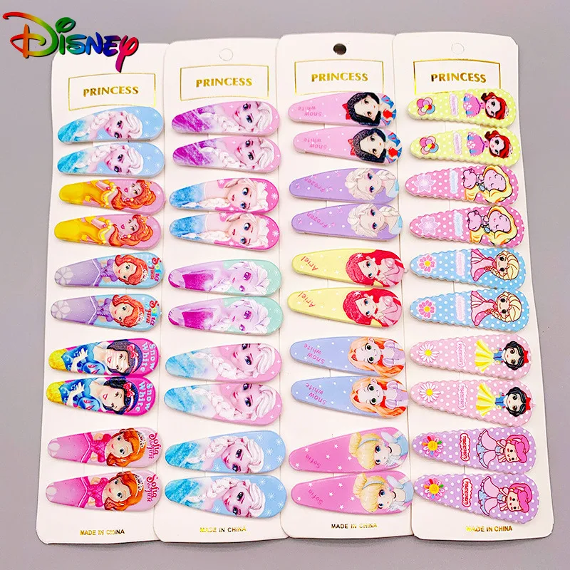 10Pcs-Disney-Hairpin-Frozen-Elsa-Princess-Children-s-Print-Hairpin ...