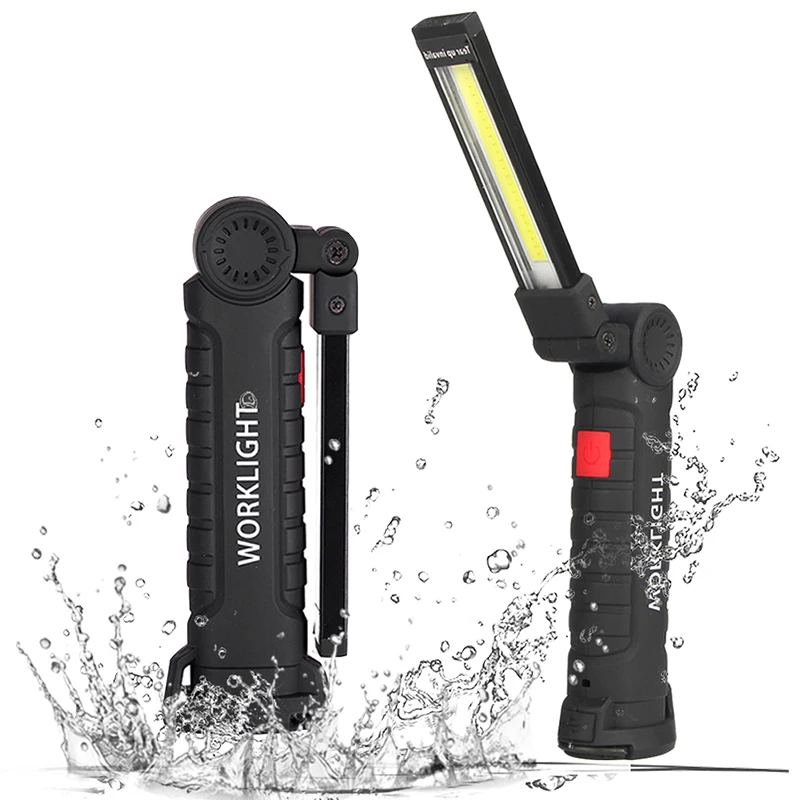 Car-Repair-LED-Working-Lamp-Flashlight-COB-Torch-Built-in-Battery-Flash ...