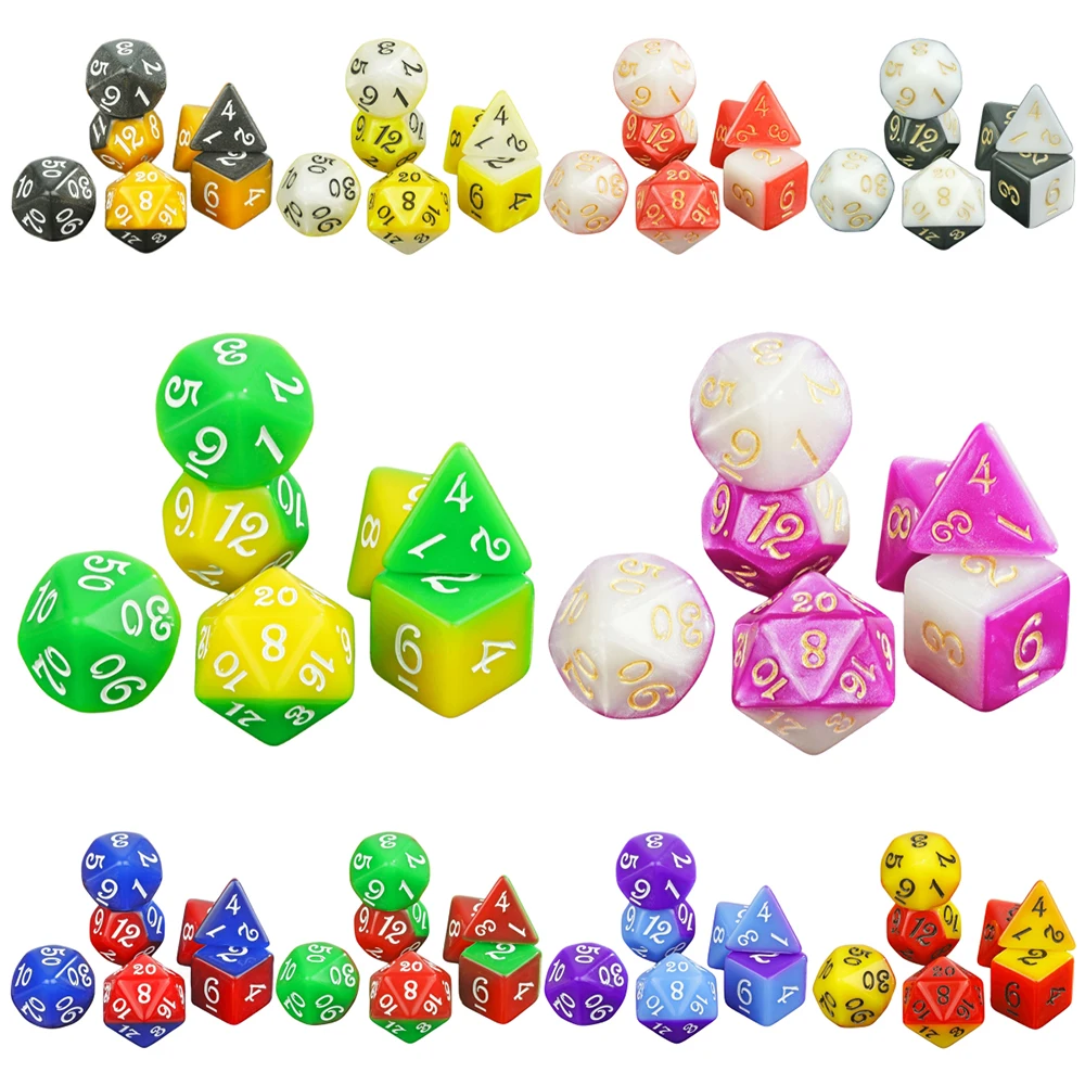 Polyhedral-Dice-Set-for-Role-Playing-Games-Double-Color-Dice-for-DND ...