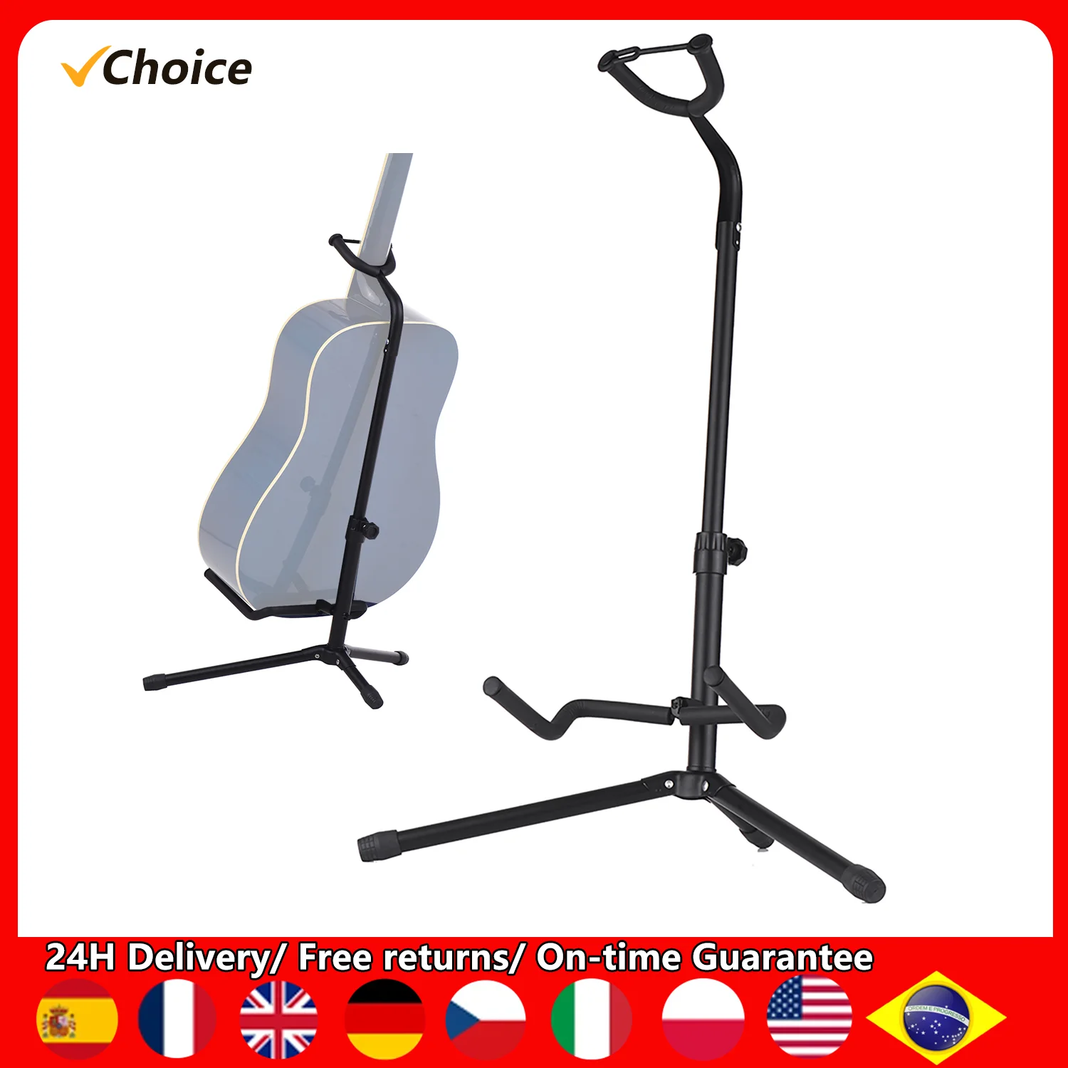 Guitar-Floor-Stand-Metal-Guitarra-stand-Musical-Instrument-Tripod ...