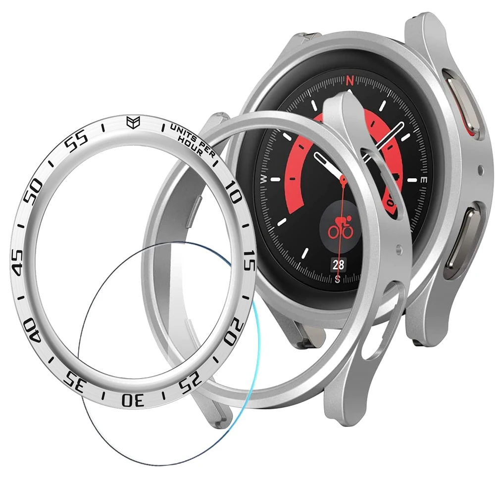 Funda de 45mm para Samsung galaxy watch 5 pro, anillo de bisel ...