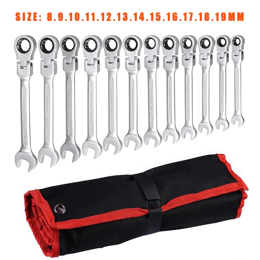 Key Wrench Set Dual-use Movable Head Ratchet Wrench Quick Wrench Set ...