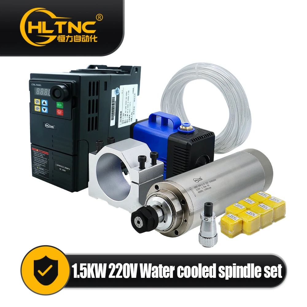 1-5KW-220V-Water-Cooled-Spindle-Motor-Kits-1-5kw-VFD-Inverter-24000rpm ...