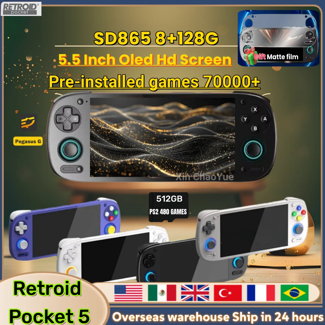 Retroid Pocket 5 consola de juegos portátil Retro reproductor de vídeo ...