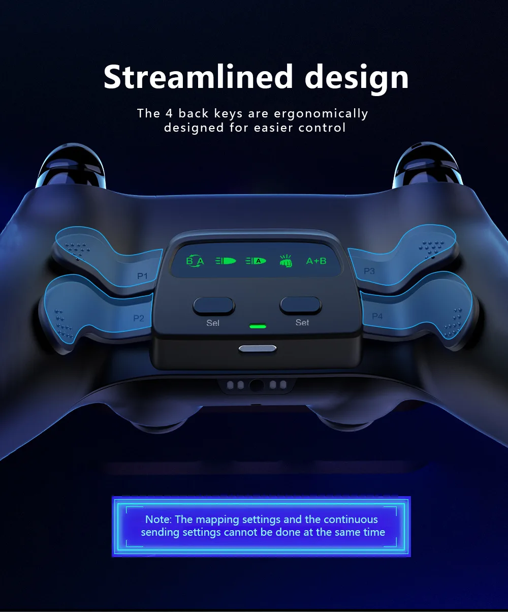 Gaming Controller Accessories PS4 Controller Paddles - 10 Key Back ...