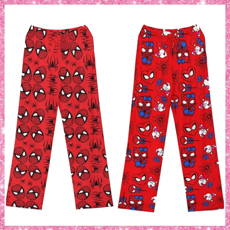 Disney-Spider-Man-Hello-Kitty-Cotton-Loose-Ladies-Pajama-Pants-Pyjamas ...