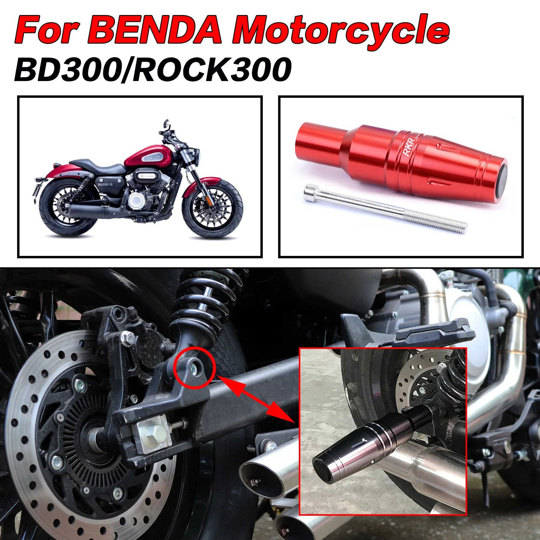 For-BENDA-300-BD300-Motorcycle-Anti-Falling-Rod-Motorbike-Bar-CNC ...