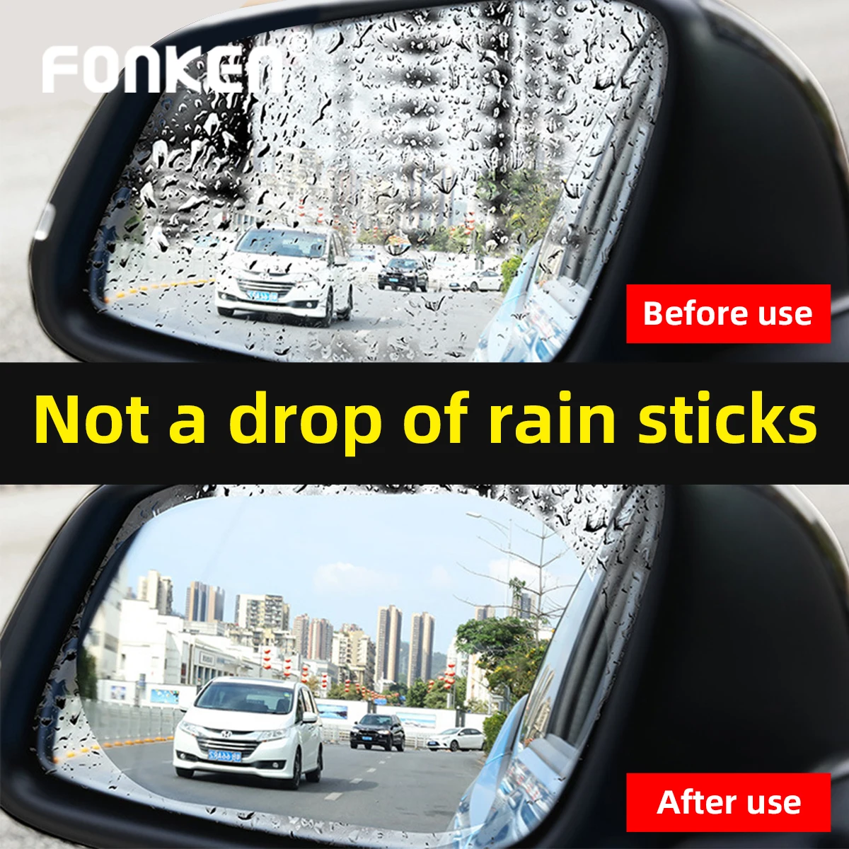 Fonken-Car-Truck-Rearview-Mirror-Rain-proof-Film-Window-Glass-Anti-Fog ...