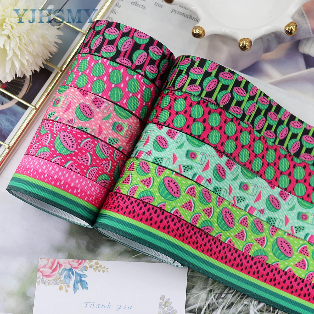 Watermelon-Ribbon-Summer-Ribbon-Decorative-Fruit-Printed-Grosgrain ...