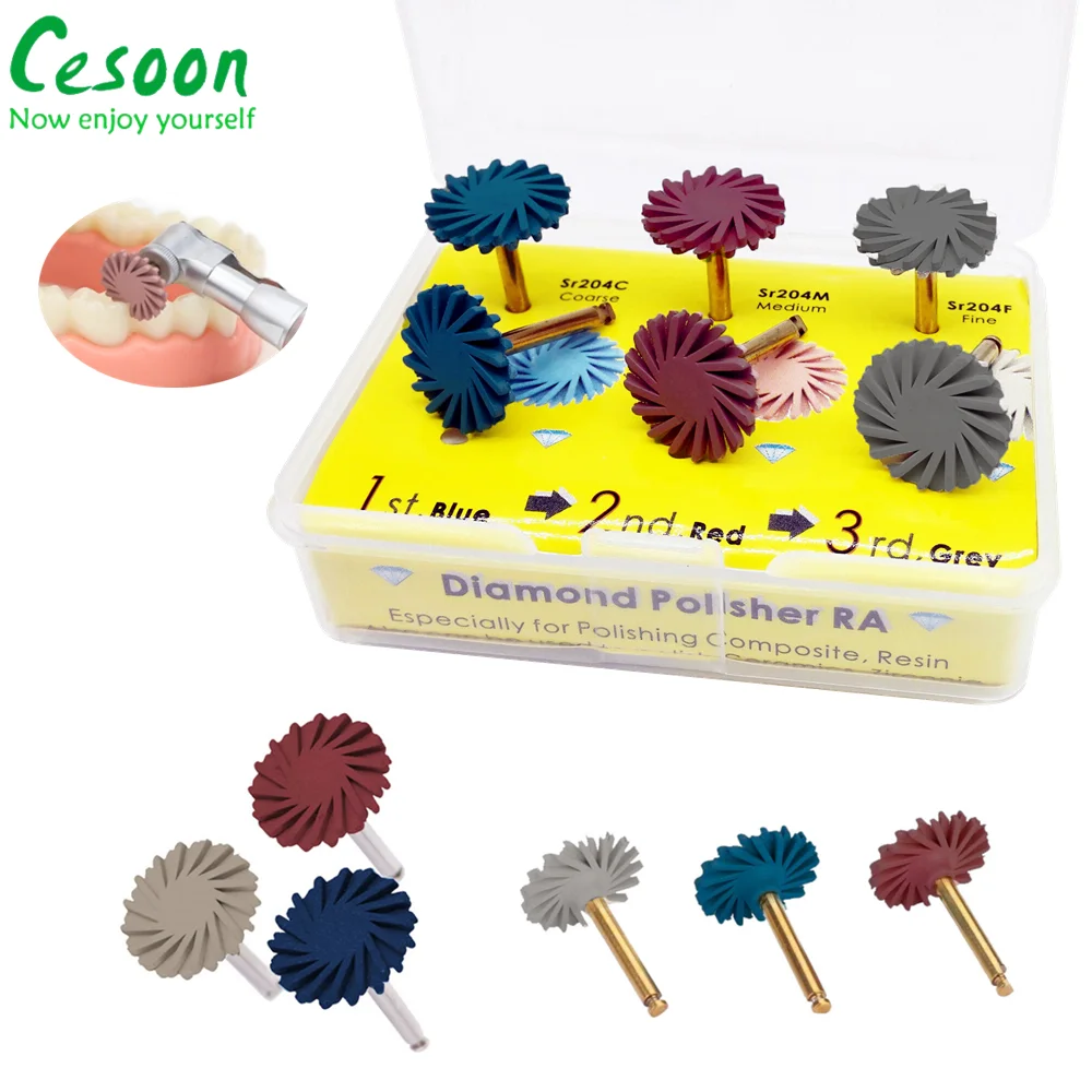 6Pcs-Set-Dental-Composite-Resin-Polishing-Disc-Kit-Rubber-Diamond ...
