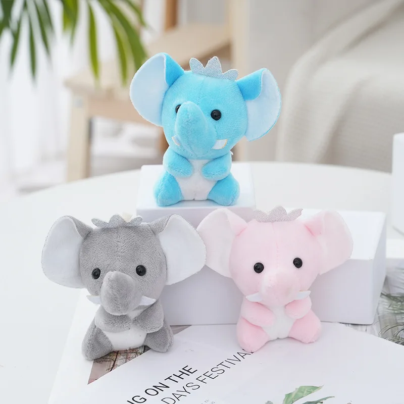 Mini Elephant Plush Toy Cartoon Animal Pendant Soft Stuffed Doll ...