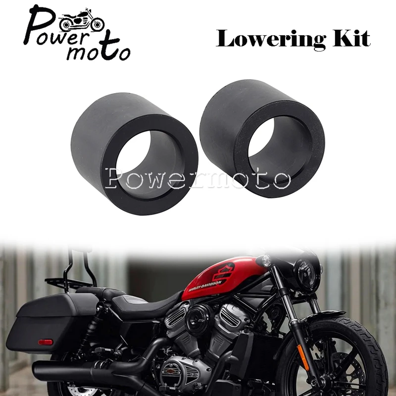 1Pair-Motorcycle-Black-30mm-Lower-Front-Fork-Lowering-Kit-For-Harley ...