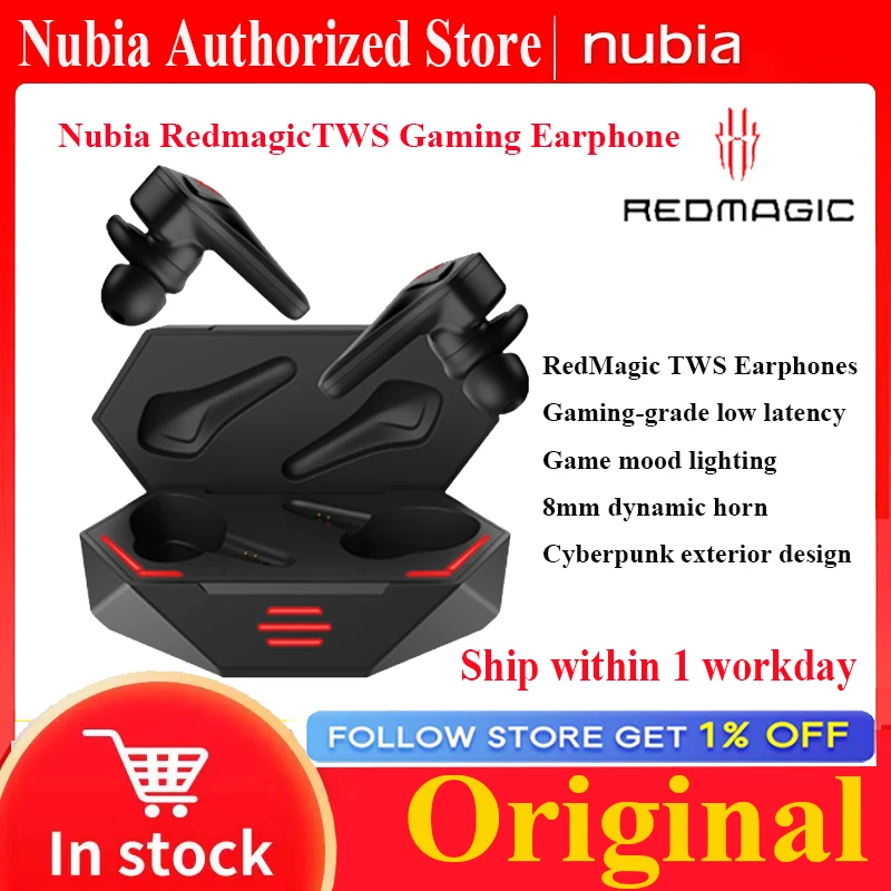 HOT-NUBIA-Global-Version-RedMagic-TWS-Gaming-Earphone-Wireless ...