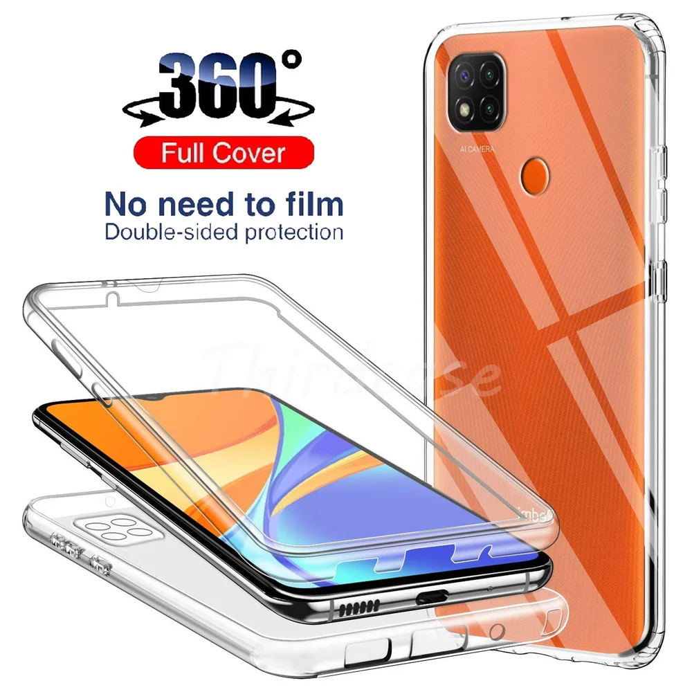 360-Full-Body-Double-Transparent-Cover-for-Redmi-9C-NFC-9-9A-9AT-9T ...