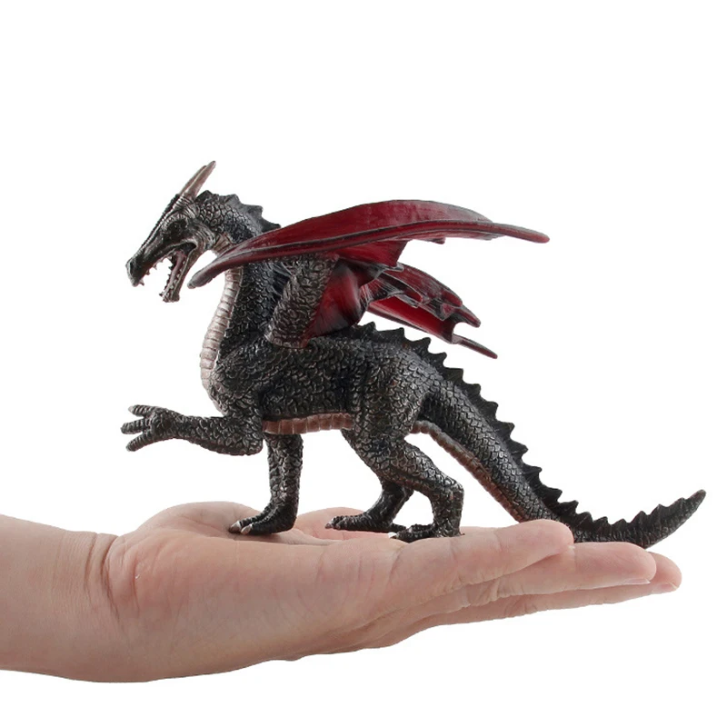 Large Fiery Dragons Figure Toy Set Educational Simulated Dinosaur Model ...