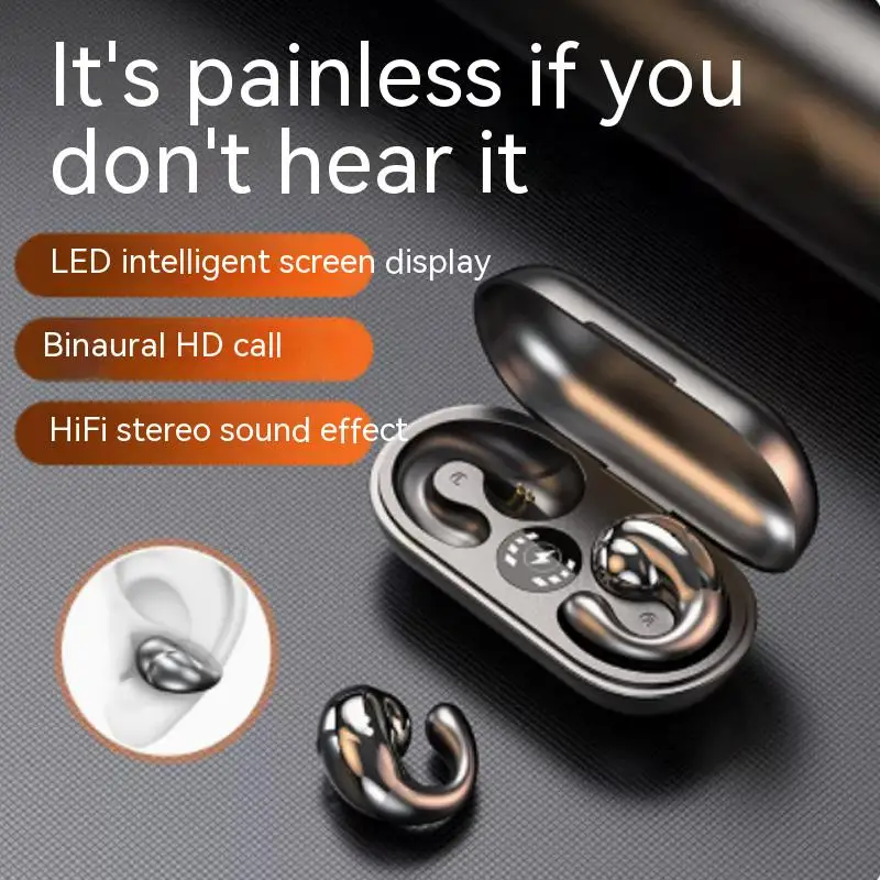 Auriculares Tws con Bluetooth 5,3, cascos inalámbricos de conducción ósea con micrófono ...