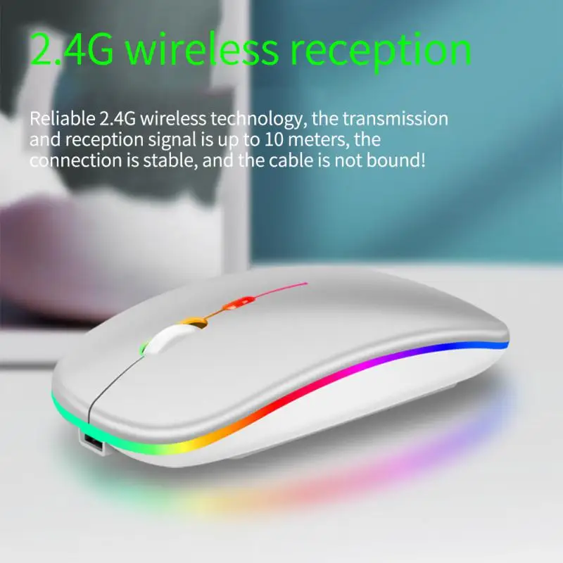 Luminous-Wireless-Mouse-RGB-Rechargeable-Mouse-Wireless-Computer-Silent ...