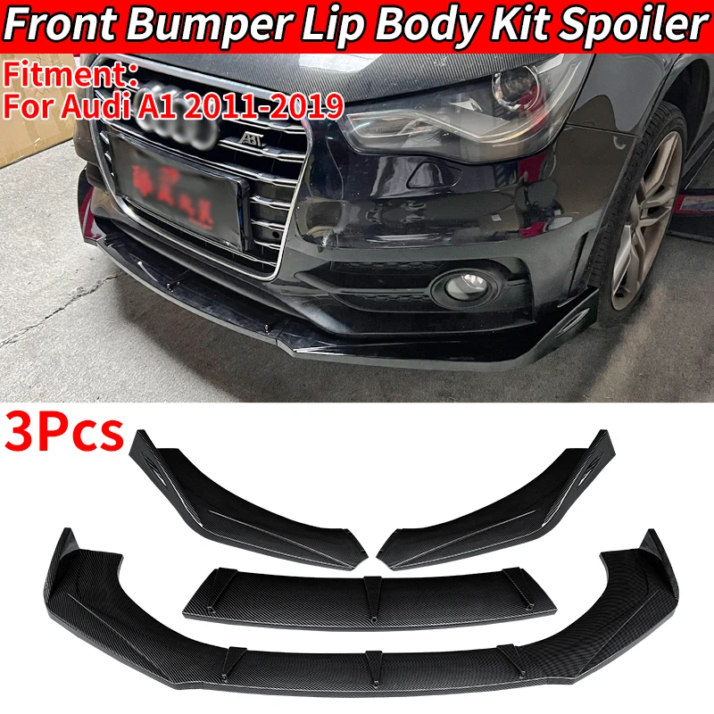 For Audi A1 2011-2019 Brand New Bright Black Carbon Fiber Pattern Front ...