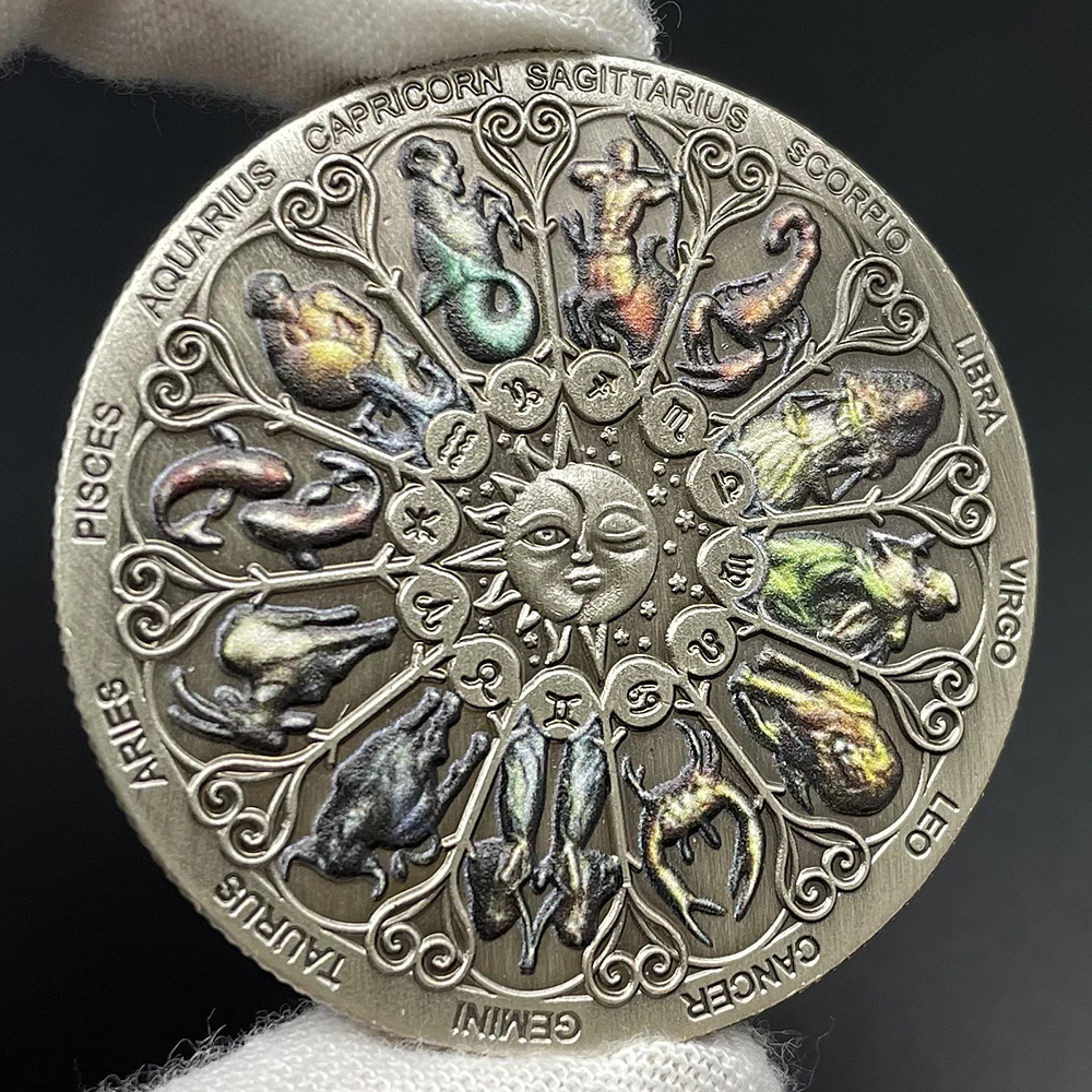 Zodiac Collection Coins Zodiac Constellation Commemorative Coins - Leo ...