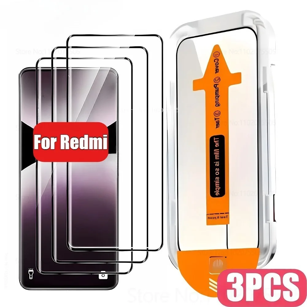 3Pcs HD Tempered Glass for Xiaomi Redmi 15 4G 15C 13R 14R 14C 5G Screen ...