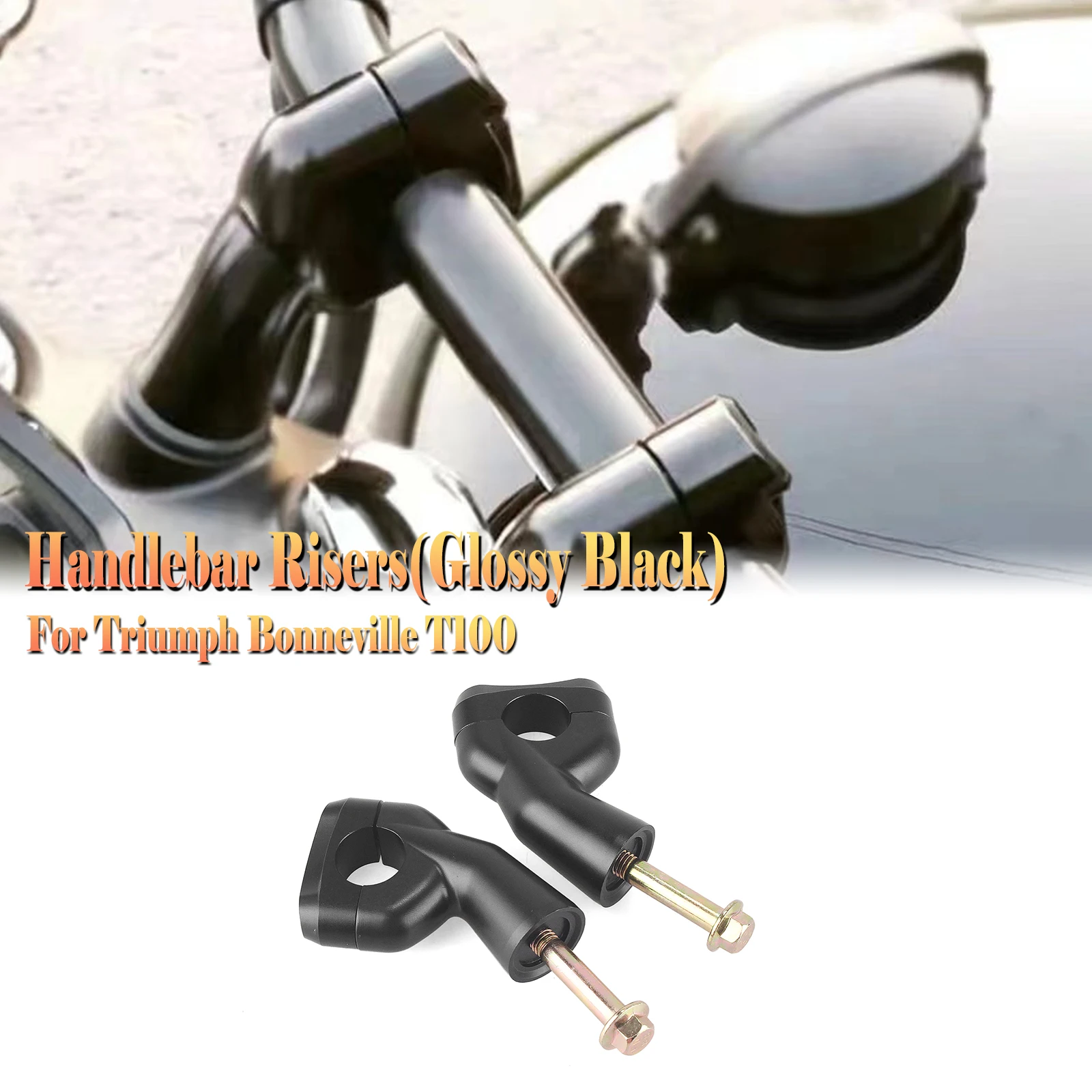 Motorcycle-Handlebar-Handle-Bar-Tupe-Risers-Kit-For-Triumph-Bonneville ...