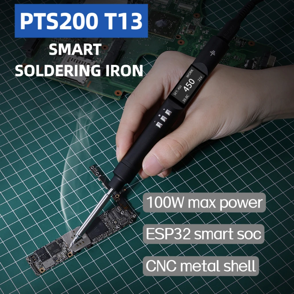 Feizer PTS200 T13 100W ESP32 PD3.0 Smart Soldering Iron Open Source ...