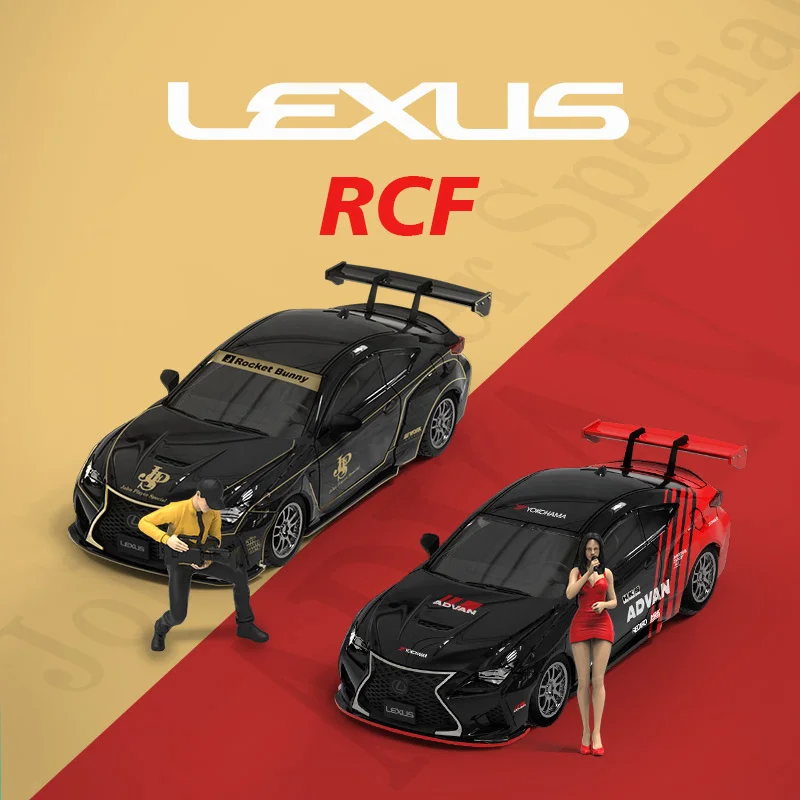TM 1:64 Time Micro RCF JPS ADVAN JDM, fotografía femenina, Diorama de aleación, modelo de coche ...
