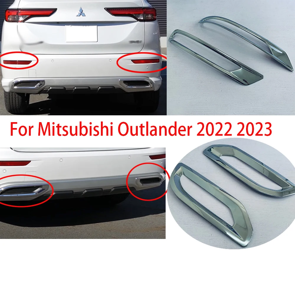 For-Mitsubishi-outlander-2022-2023-Chrome-Rear-Fog-Light-Lamp-Cover ...