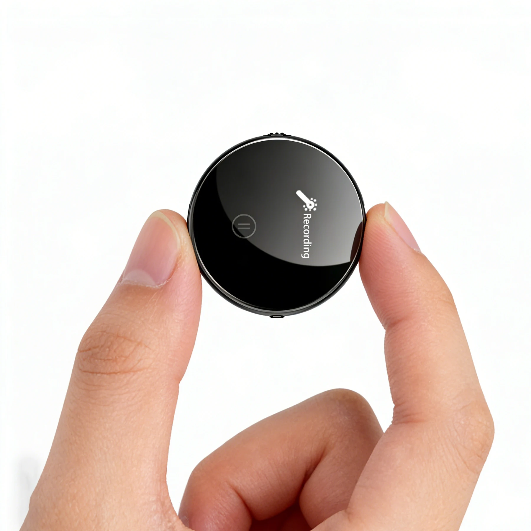 32GB Mini Magnetic Voice Recorder, Round Design, 1536kbps, 360 ...