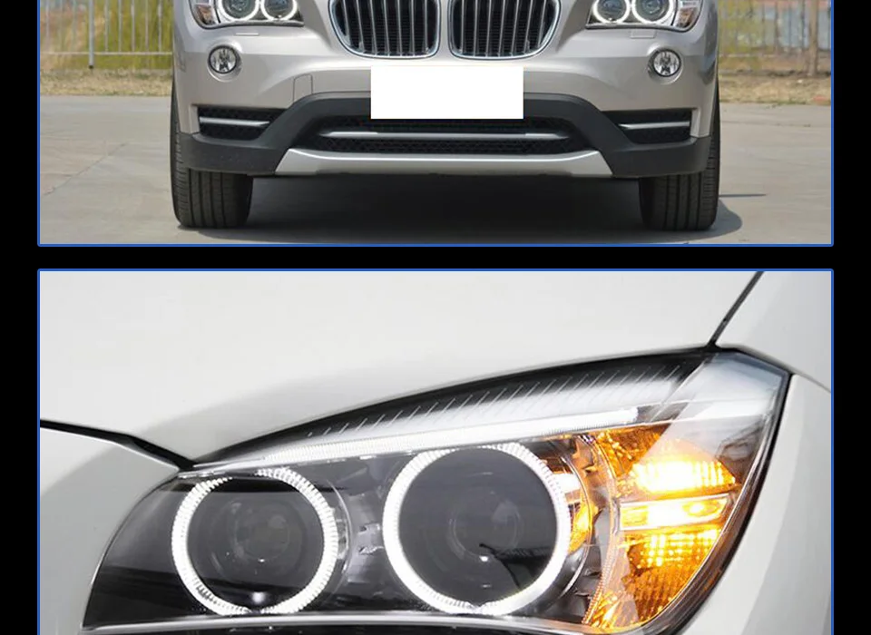 Car Lights For Bmw X1 Headlights 2011-2015 E84 Led Headlight Angel Eye ...