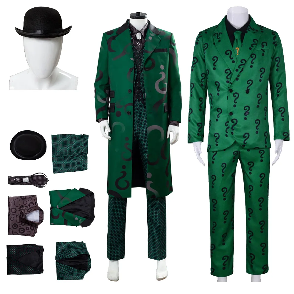 TV-Riddler-Cosplay-Costume-Fantasy-Uniform-Shirt-Coat-Pants-Tie-Mask ...