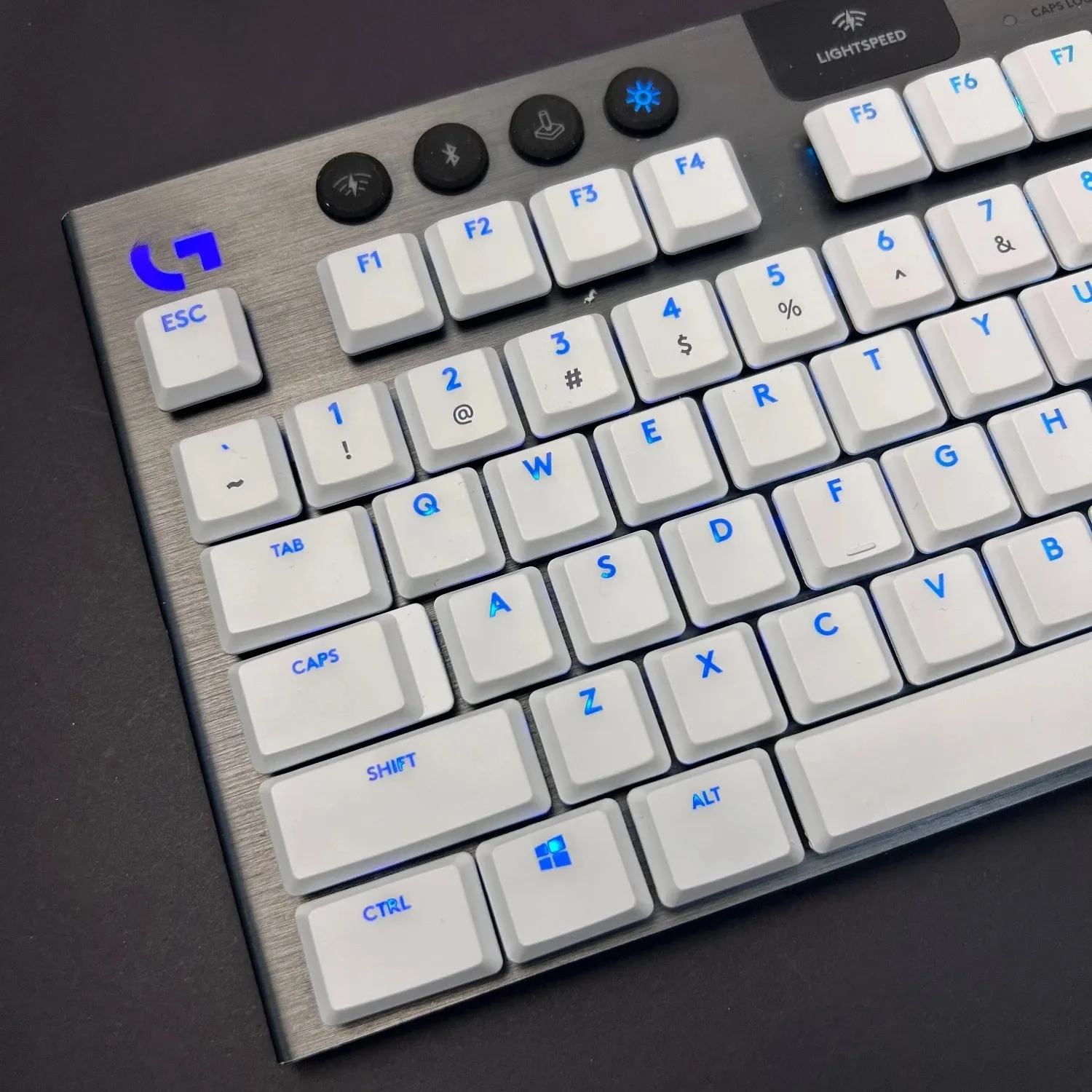 White Transparent Keycaps Compatible with Logitech G815, G913, G915 TKL ...