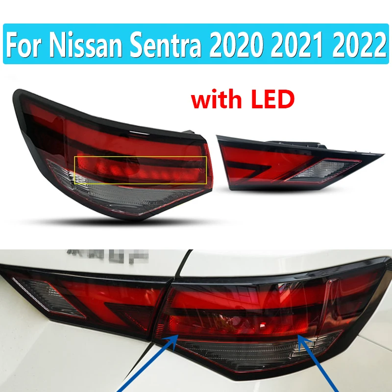 For-Nissan-Sentra-2020-2021-2022-LED-Car-Rear-Tail-Light-Assembly ...