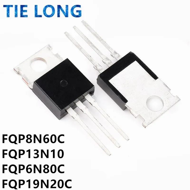 10PCS-FQP13N10-TO-220-FQP13N10L-FQP17N40-FQP8N60C-8N60C-FQP6N80C-6N80C-FQP19N20C-19N20C-TO-220 ...