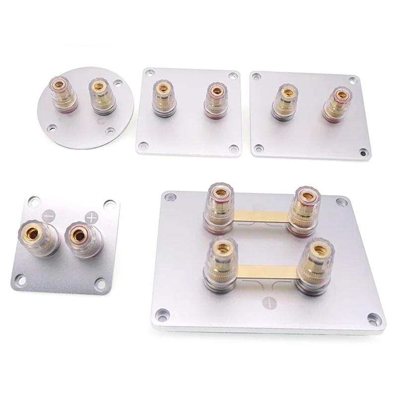 Hifi-2-4-Bit-Square-Aluminum-Blank-Terminal-Plated-Binding-Post-Speaker ...